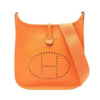 Herm&egrave;s Pre-owned Evelyne II PM Leder Umh&auml;ngetasche - - Pre-owned - Damen - Orange - ONE SIZE