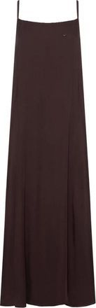 Emporio Armani Femme, Robes, Brun, Taille: 42/44 FR Robe Maxi Imprim&eacute;e Florale