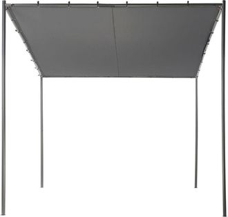 Beliani Beliani - Pergola de Jardin Armature M&eacute;tallique 282 x 294 cm Toile Ombrage Gris Fonc&eacute; Vimino