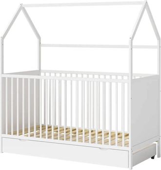 Mobili Rebecca Mobili Rebecca - Kinderbett Rebecca Mobili Asimina 154,5x142,5x74,5 Kiefern Wei&szlig; Hellbraun Skandinavisch