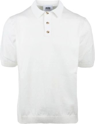 Alpha Studio Homme, Pulls, Blanc, Taille: L Polo en maille