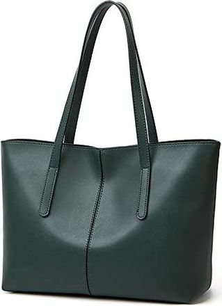Generic Sac fourre-tout de grande capacit&eacute; en cuir souple pour femme Sac &agrave; main classique tendance Sac &agrave; bandouli&egrave;re fourre-tout pour femme avec fermeture &eacute;cl