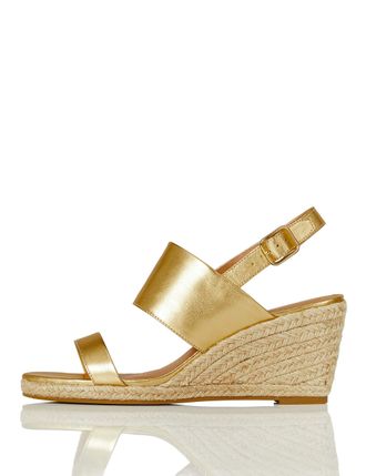 Find. FIND Wedge Two Part, Espadrilles, Gold (Gold), 38 EU (5 UK)