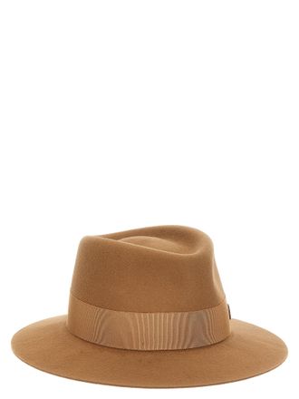 Maison Michel Womens Brown Wool Fedora Accessory