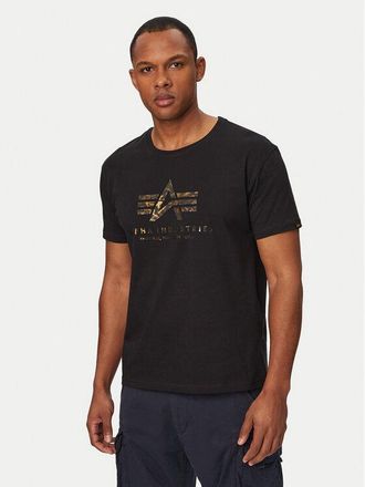 Alpha Industries Alpha Industries T-Shirt Basic Effect 100501EP Schwarz Regular Fit