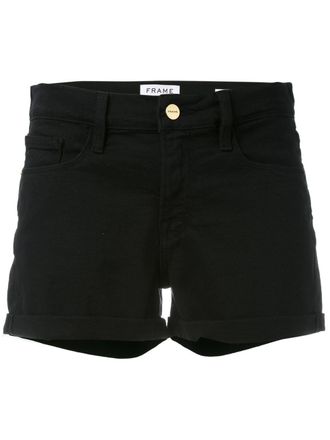 Frame Denim Jeansshorts im Distressed-Look - Schwarz
