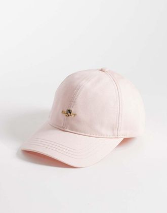 GANT Baseballkappe aus Baumwoll-Twill in Hellrosa mit Wappen-Logo