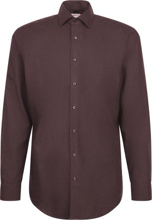 Seidensticker Herren Regular Fit Langarm Business Hemd, Braun, 26