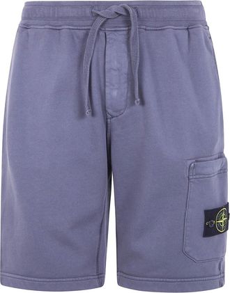 Stone Island Homme, Shorts, Bleu, Taille: XL Cotton Fleece Shorts