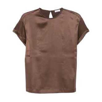 Brunello Cucinelli Damen, Blusen & Hemden, Braun, LGr&ouml;&szlig;e