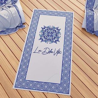 Petti Artigiani Italiani Strandtuch aus Mikrofaser, Strandtuch oder Pool, Handtuch für Strandbett, Strandtuch 90 x 180 cm, Strandtuch, 100% Made in Italy, süßes Leben