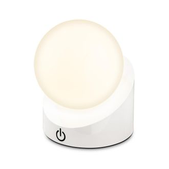 Briloner Mini LED Tischlampe kabellos IP54 mit Touch, dimmbar in Stufen, Akku & Lichtquelle tauschbar, Nachttischlampe, Kugel, LED Lampe, Akku Tischleuchte, Ou