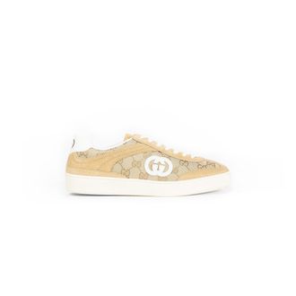 Gucci Calfskin Canvas Sneakers