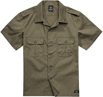 Brandit US Ripstop Shirt Short Sleeve, color: olive, size: 3XL