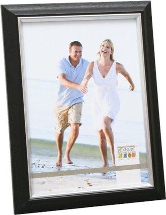Deknudt Frames Deknudt Rahmen S42Jh2-20.0X20.0 Bilderrahmen, Schwarz Gemalt Mit Silberner Innenkant