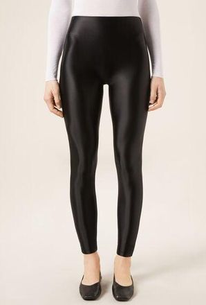 Calzedonia Supergl&auml;nzende Satinierte Leggings Schwarz