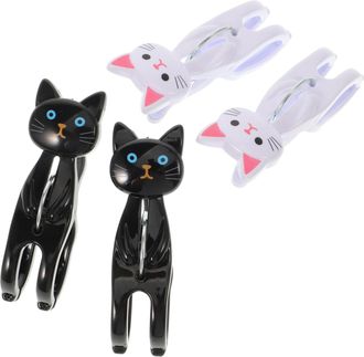 Amosfun 12 STK Katze W&auml;scheklammer Cartoon-strandtuchklemmen Fr&uuml;hlings-kleiderklammern Cartoon-strandtuchklammern Zum Trocknen Von Kleidung Quilthalter-Klemme