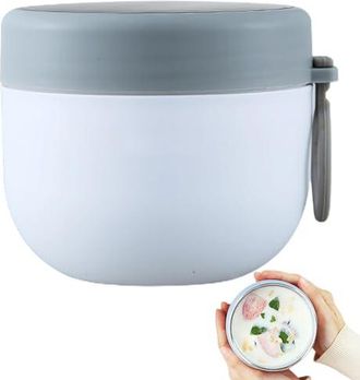 Generic therm0s &agrave; soupe pour - Tasse &agrave; soupe isotherme en acier inoxydable de 600 ml avec double paroi | Mug isotherme anti-fuite pour repas chauds, id&eacute;al pou