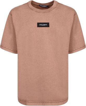 Dolce & Gabbana Homme, Tops, Beige, Taille: XL T-Chemises