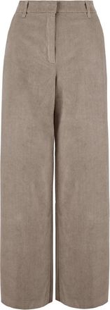 Bomboogie Femme, Pantalons, Beige, Taille: 42 FR Pantalon palazzo ample en velours c&ocirc;tel&eacute;