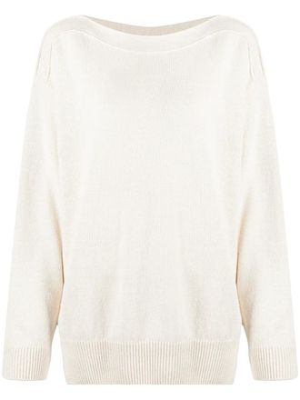 Closed pull à encolure bateau - Blanc