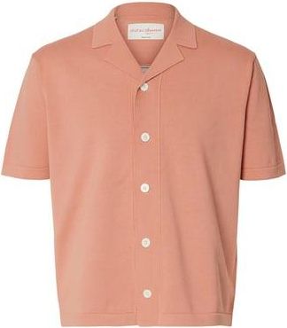 Selected Chemise manches courte brod&eacute;e en coton