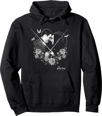 The Addams Family Valentines Day Addams Love Dark Floral Pullover Hoodie