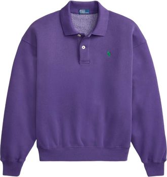 Polo Ralph Lauren Besticktes Sweatshirt mit Poloshirtkragen - Violett