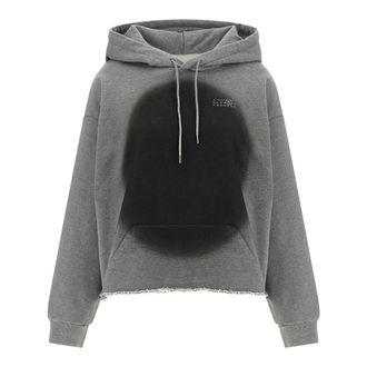 Maison Margiela Femme, Sweatshirts et sweats &agrave; capuche, Gris, Taille: 38 FR Numeric Signature Spray Sweat &agrave; capuche