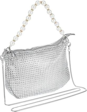 PartyKindom Sac à Main pour Femme avec et Perles Élégantes Pochette pour Soirée Mariage Banquet et Événements Formels avec Bandoulière Amovible