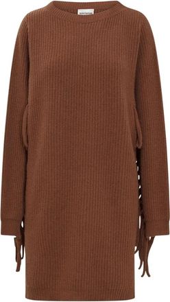 Semicouture Femme, Robes, Brun, Taille: 38 FR Ribbed Knit Short Dress