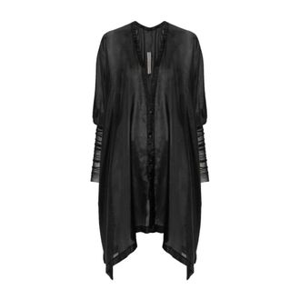 Rick Owens Camicia Zero Shirt Cape Jacket - - Jackets - Damen - Schwarzk - ONE SIZE