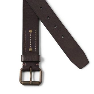 Lands End Lederg&uuml;rtel im Vintage-Stil, Herren, Gr&ouml;&szlig;e:44 regular, Braun, Leder, by Lands End