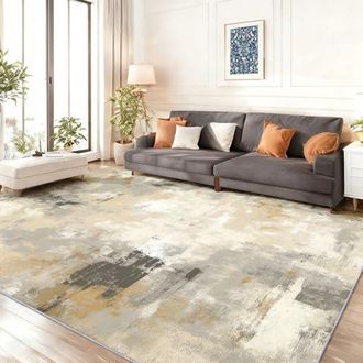 Generic Paillasson Antid&eacute;rapant Beige 120 x 170 cm, Tapis de Sol dint&eacute;rieur Lavable pour entr&eacute;e Cuisine Chambre &agrave; Coucher paillasson d&eacute;coratif, imprim&eacute; Antiqu