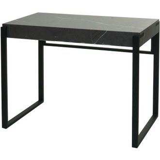 Hhg Konsolentisch HHG 702, Telefontisch Arbeitstisch Beistelltisch Ablagetisch, Metall 80x100x54cm Marmor-Optik grau