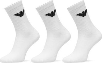 Emporio Armani Lange Socken EM000554 AF25489 U0002 Wei&szlig;