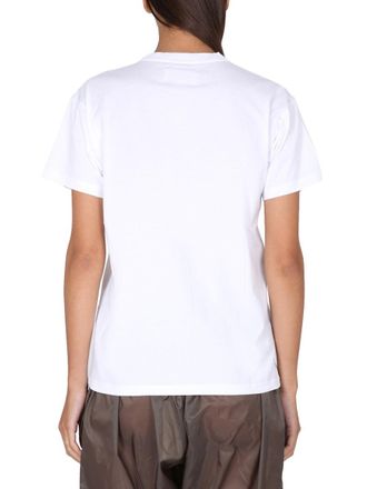 Maison Margiela Logo-Print Cotton T-Shirt - White