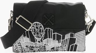 Off-white Umh&auml;ngetasche SOFT JITNEY 1.4 NY SKYLINE aus besticktem technischem Gewebe Off-White