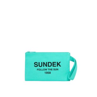Sundek Femme, Sacs, Vert, Taille: ONE Size Pochette Min Scritta