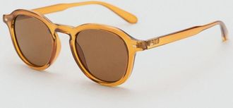 Mango Lunettes de soleil monture semi-transparente ocre - Homme - Taille unique - MANGO MAN