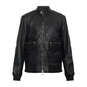 AllSaints Hiro Leder-Bomberjacke - - Jackets - Herren - Schwarzk - S