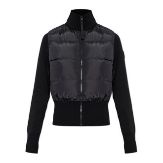 Canada Goose Femme, Pulls, Noir, Taille: 36 FR HyBridge Wide Quilt Knit Jacket