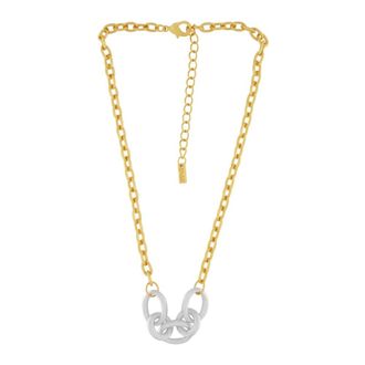 Dansk Copenhagen Geometrische 2-Ton-Link-Halskette - - Accessories - Damen - Gelb - ONE SIZE