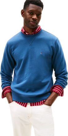 Tommy Hilfiger Herren Sweatshirt Seasonal Fleece mit Rundhalsausschnitt, Blau (Aegean Sea), XXL