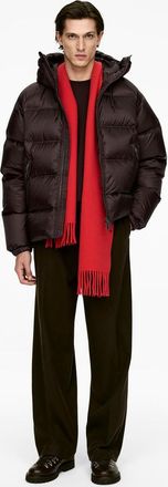 Arket Sportliche Upcycled Down Jacke -Braun