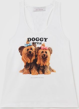 Stella McCartney Jeff Koons Doggy Style Tank, Woman, Pure white, Size: XS