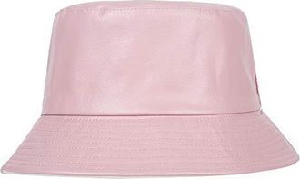 ZLYC Hivernal Chapeau Bob Cuero en Cuir PU pour Femmes Hommes(Rose),Taille Unique