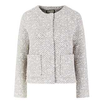 Windsor Graue Wolljacke mit Rundhalsausschnitt - - Jackets - Damen - Grau - L