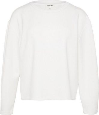 s.Oliver Sweatshirt Sweatshirt Scuba-Sweatshirt aus Modalmix mit Faltendetail