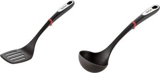 T-fal Spatule Ingenio K20608 | Idéal pour tourner et servir | 40cm | Plastique | noir | Taille unique & INGENIO ACCESSOIRES Louche Cranberry Extra Large, Pl